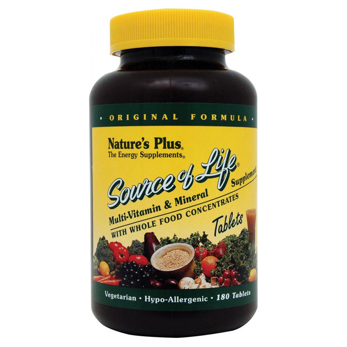 Nature's Plus Source of Life Multi Vitamin and Mineral w/ Iron and Who ...