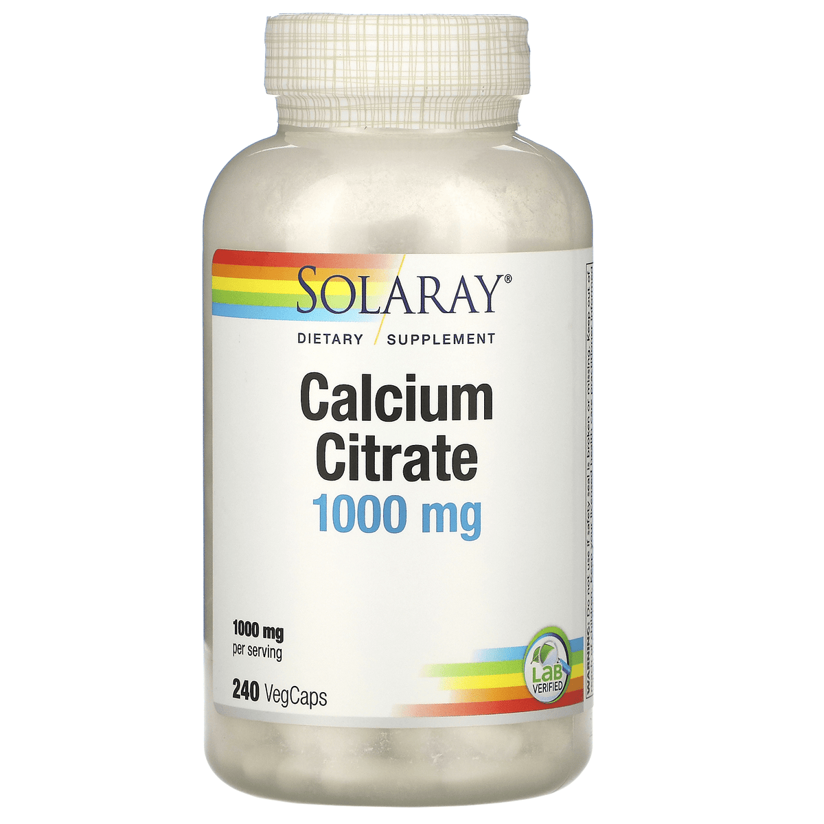 Solaray Calcium Citrate 1000mg 240 caps — Capitol Nutrition