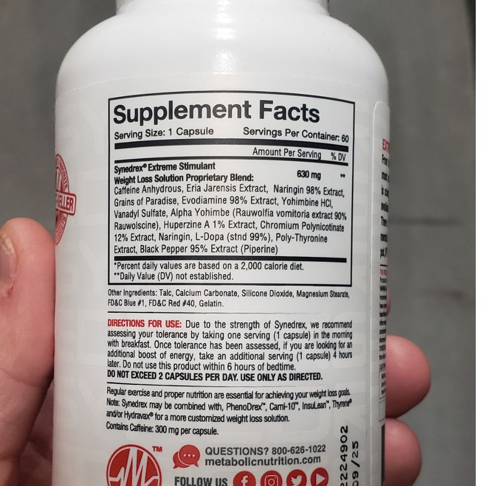 Synedrex Fat Burner 60 Capsules - Metabolic Nutrition — Capitol Nutrition